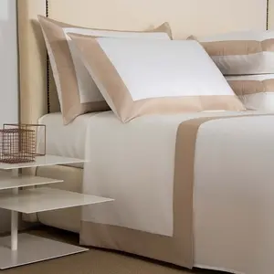 Frette Bold Sheet Set, King Milk/savage Beige