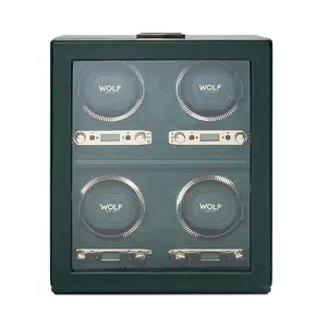 Wolf British Racing 4 Piece Watch Winder - Green