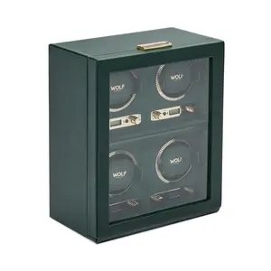 Wolf British Racing 4 Piece Watch Winder - Green