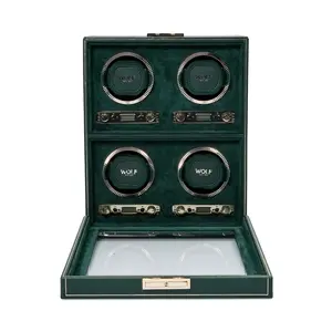 Wolf British Racing 4 Piece Watch Winder - Green