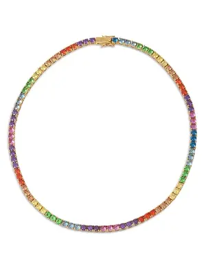 Kurt Geiger Crystal Tennis Necklace - Multi