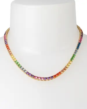 Kurt Geiger Crystal Tennis Necklace - Multi