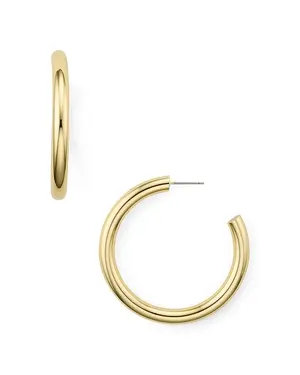 Aqua Hoop Earrings - Gold