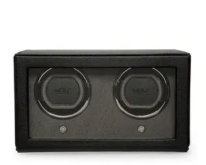 Wolf Cub Double Watch Winder With Cover - Black