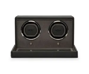 Wolf Cub Double Watch Winder With Cover - Black