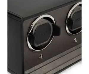 Wolf Cub Double Watch Winder With Cover - Black