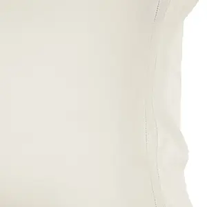 Frette Essentials Doppio Ajour Standard Pillowcase - Milk