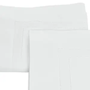 Frette Essentials Doppio Ajour 4 Piece Queen Sheet Set - White
