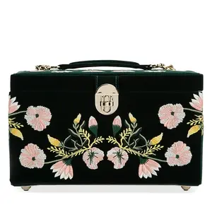 Wolf Zoe Medium Jewelry Box - Forest Green