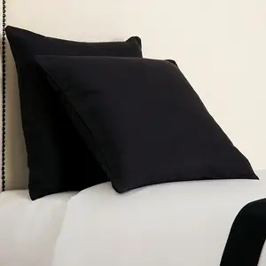 Frette Lux Passepartout Decorative Pillow, 20 X 20 - Black