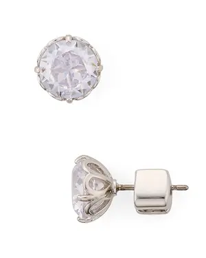 Kate Spade New York That Sparkle Round Earrings - Clear/silver