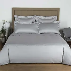 Frette Single Ajour Standard Sham - Gray Cliff
