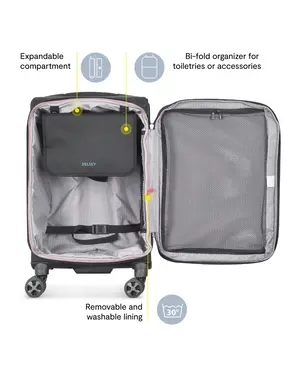 DELSEY PARIS Helium Dlx 22" Spinner Carry On Suitcase - Black