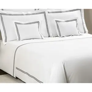 Frette Triplo Poplin Boudoir Sham - White/slate Gray