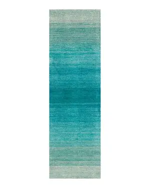 Calvin Klein Ck206 Linear Glow Runner Area Rug, 2'3 X 7'6 - Aqua