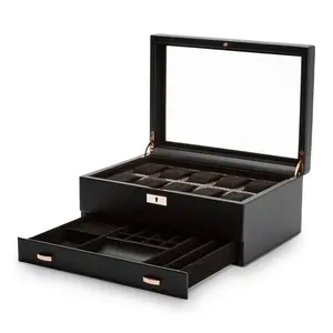 Wolf Axis 10 Piece Watch Box With Drawer - Copper