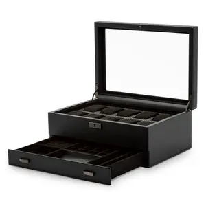 Wolf Axis 10 Piece Watch Box With Drawer - Powdercoat