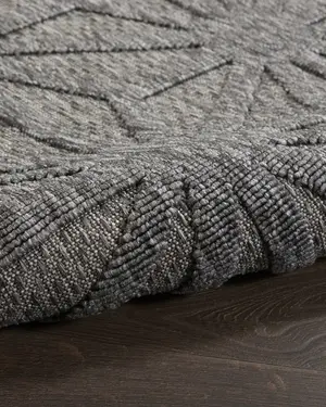 NOURISON HOME Cozumel Czm01 Area Rug, 8'10 X 11'10 - Dark Grey