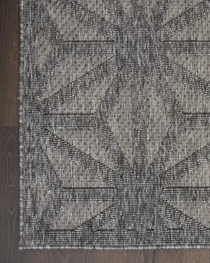 NOURISON HOME Cozumel Czm01 Area Rug, 8'10 X 11'10 - Dark Grey