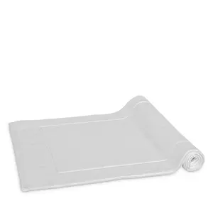 Frette Simple Border Bath Mat - White