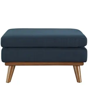 MODWAY Engage Upholstered Fabric Ottoman - Azure