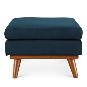 MODWAY Engage Upholstered Fabric Ottoman - Azure