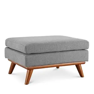 MODWAY Engage Upholstered Fabric Ottoman - Expectation Gray