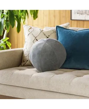 SURYA Bola Decorative Pillow, 12l X 12w - Light Gray