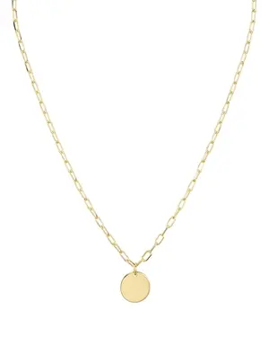 Aqua Circle Pendant Necklace