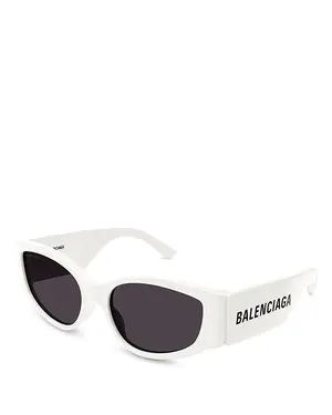 Balenciaga Max Cat Eye 58mm Sunglasses - White/black Solid