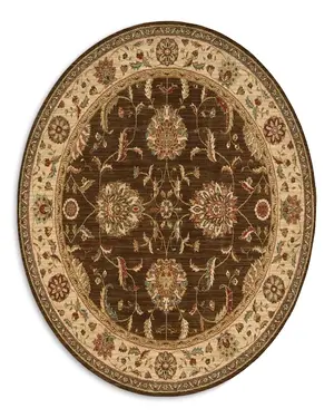 NOURISON HOME Living Treasures Li04 Round Area Rug, 5'10 Round - Brown