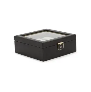 Wolf Palermo 6 Piece Watch Box - Black