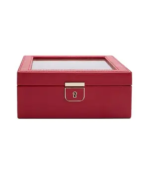 Wolf Palermo 6 Piece Watch Box - Red