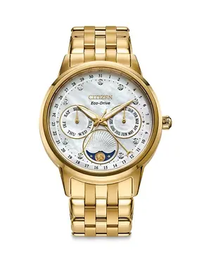 Citizen Eco-drive Calendrier Watch - White/gold