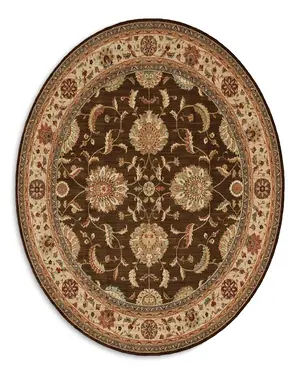NOURISON HOME Living Treasures Li04 Round Area Rug, 7'10 Round - Brown