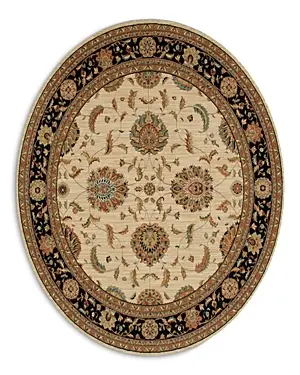 NOURISON HOME Nourison Living Treasures Li04 Round Area Rug, 7'10 Round Ivory/black