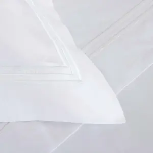Frette Triplo Popeline Duvet Cover, Queen - White/milk