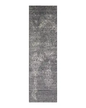 NOURISON HOME Silk Shadows Sha14 Area Rug, 2'3 X 8 - Ivory/silver