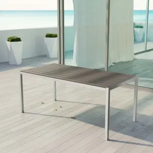 MODWAY Shore Outdoor Patio Aluminum Dining Table