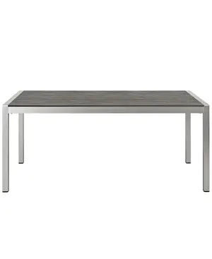 MODWAY Shore Outdoor Patio Aluminum Dining Table