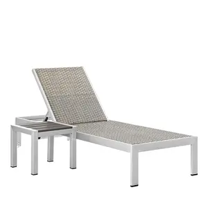 MODWAY Shore Outdoor Patio, Set Of 2 - Silver Gray