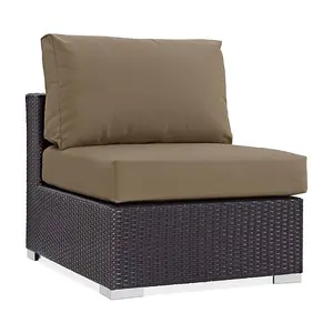 MODWAY Convene Outdoor Patio Armless Chair - Espresso Mocha