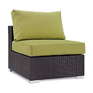 MODWAY Convene Outdoor Patio Armless Chair Espresso Peridot