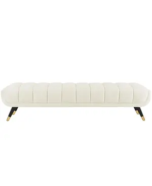 MODWAY Adept Performance Velvet Bench - Ivory