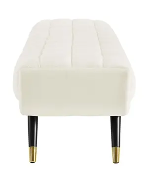 MODWAY Adept Performance Velvet Bench - Ivory