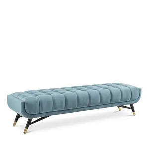 MODWAY Adept Performance Velvet Bench Sea Blue