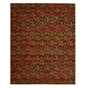 NOURISON HOME Rhapsody Rh014 Collection Area Rug, 7'9 X 9'9 - Flame