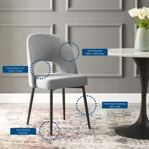 MODWAY Rouse Upholstered Fabric Dining Side Chair