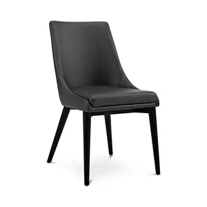 MODWAY Viscount Vinyl Dining Chair - Black