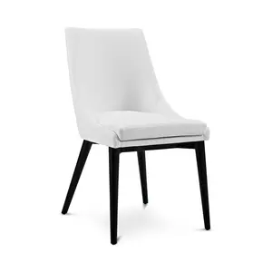 MODWAY Viscount Vinyl Dining Chair - White